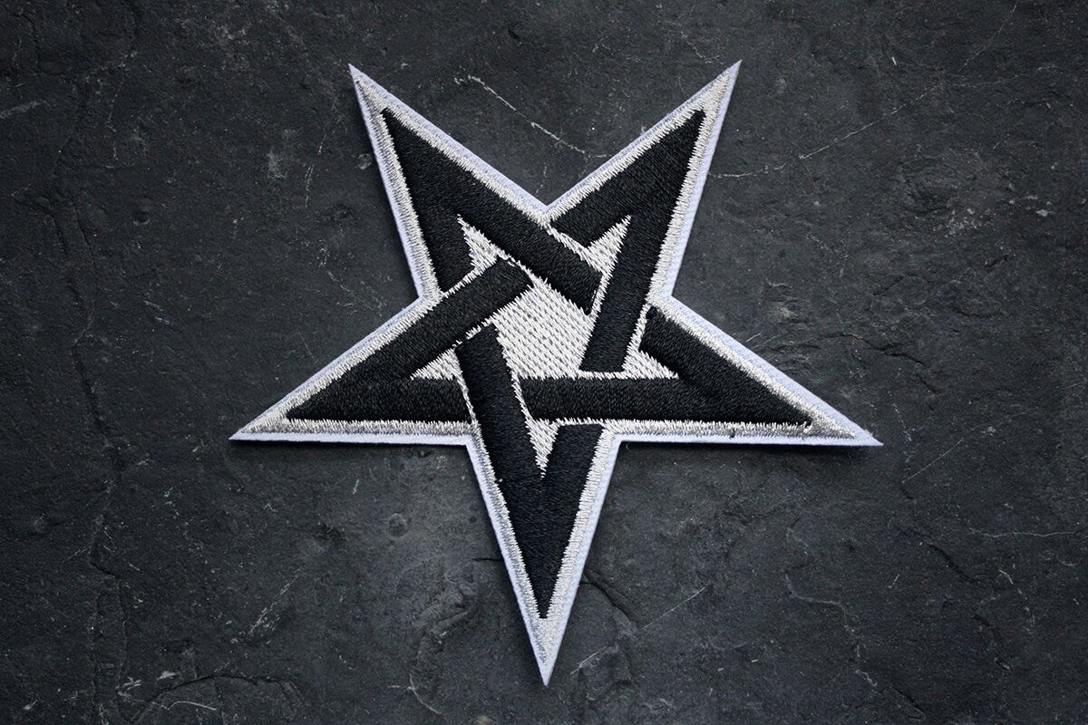 Pentagram, black, silver - PATCH – TORVENIUS