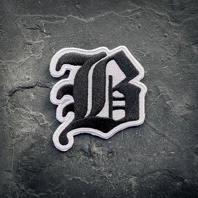 B alphabet patch, the letter "B" Old English - PATCH – TORVENIUS