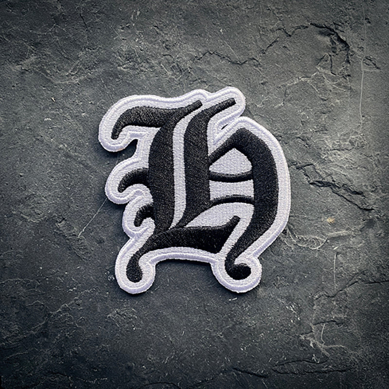 H alphabet patch, the letter "H" Old English - PATCH – TORVENIUS