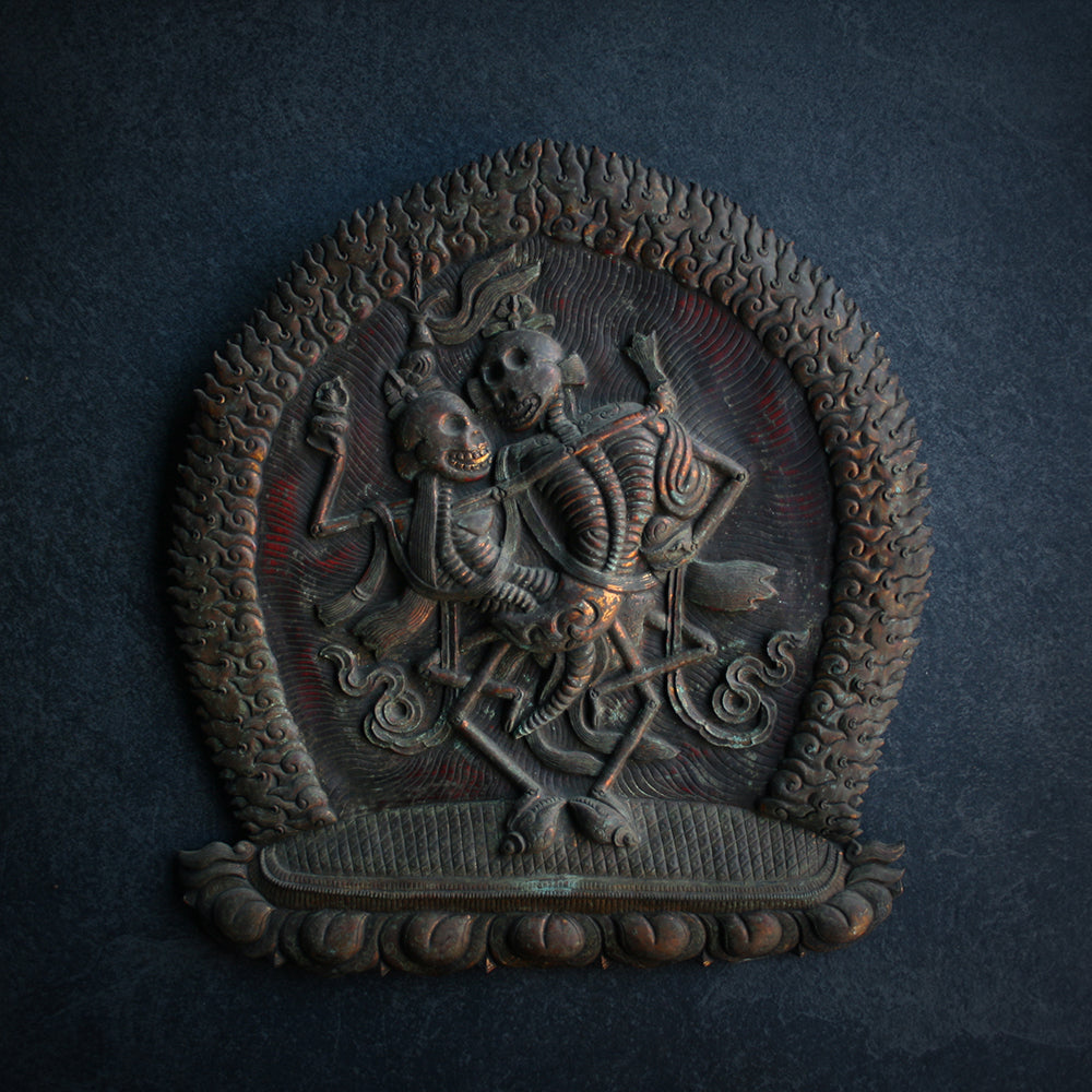Citipati, Chitipati metal wall hanger, grand altar tablet VERSION A ...