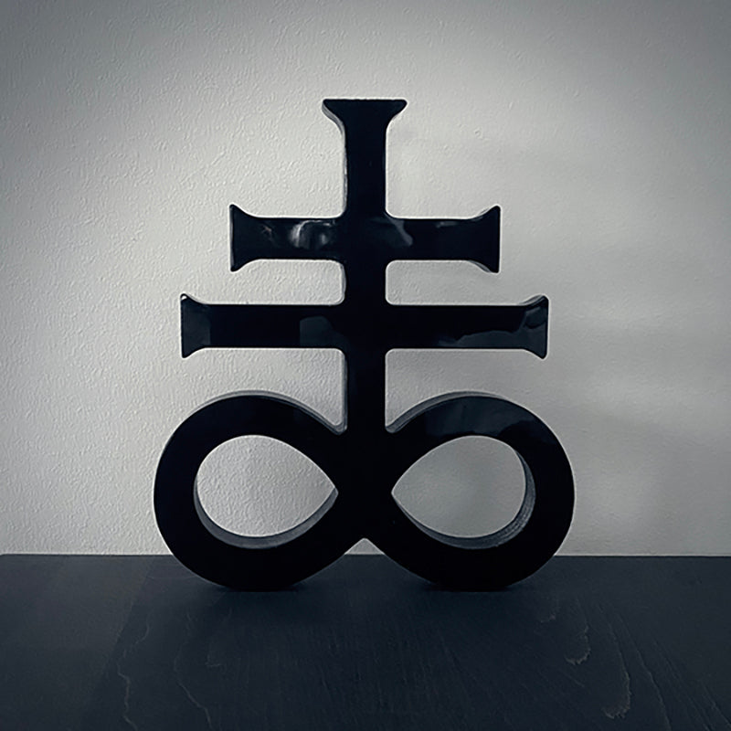 Leviathan cross, large shaped version, carved black obsidian - RITUAL ...