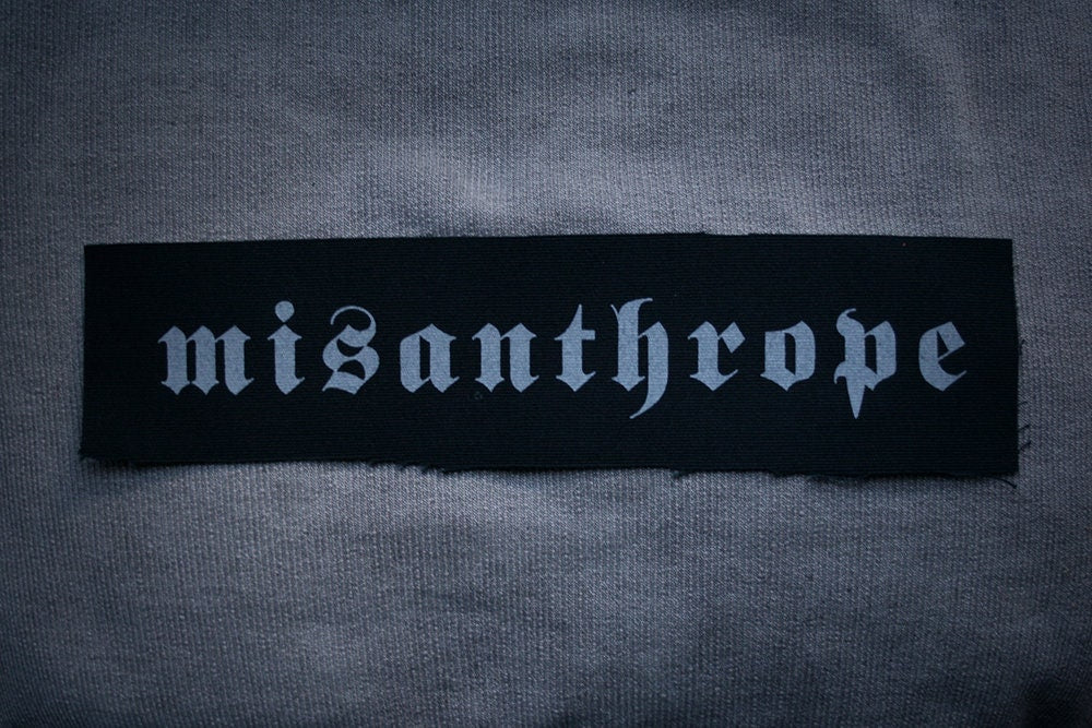 Misanthrope, LARGE version - screen printed PATCH – TORVENIUS