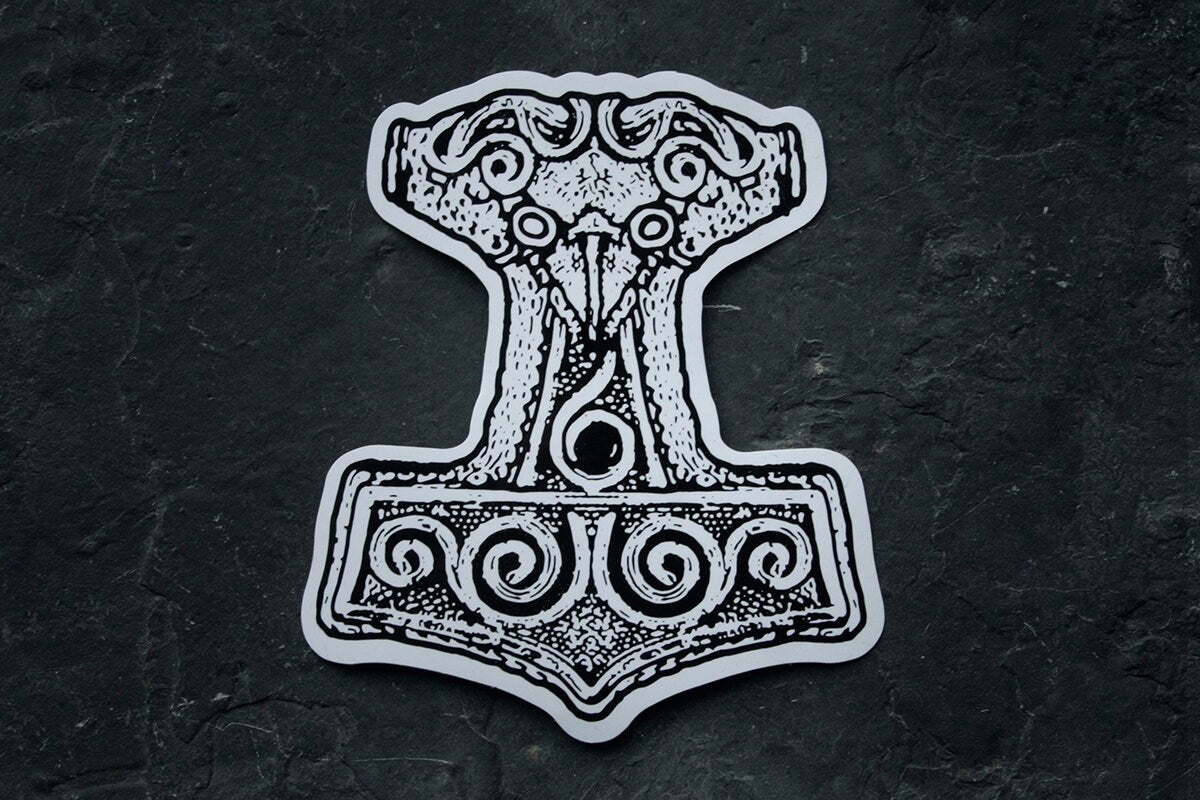 Mjolnir, Thor's hammer, Skåne - vinyl STICKER – TORVENIUS