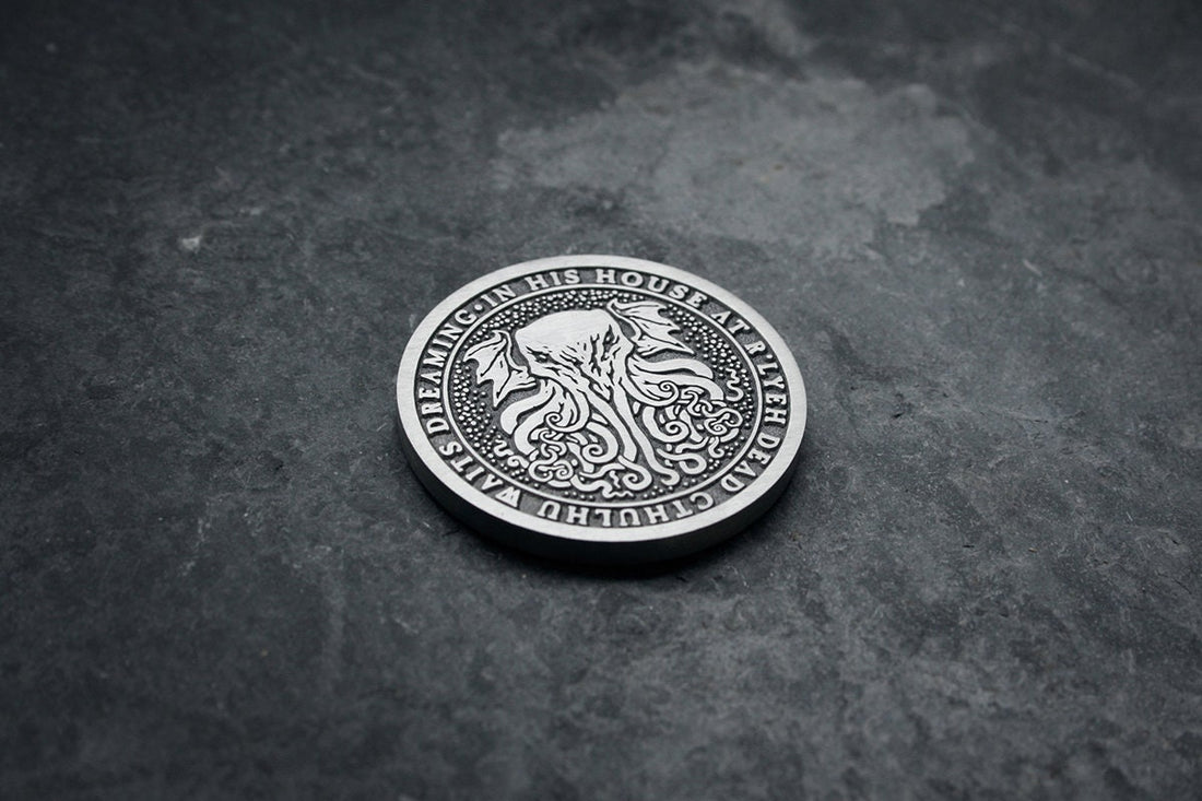 CTHULHU and NECRONOMICON coin - collectible divination flip COIN ...