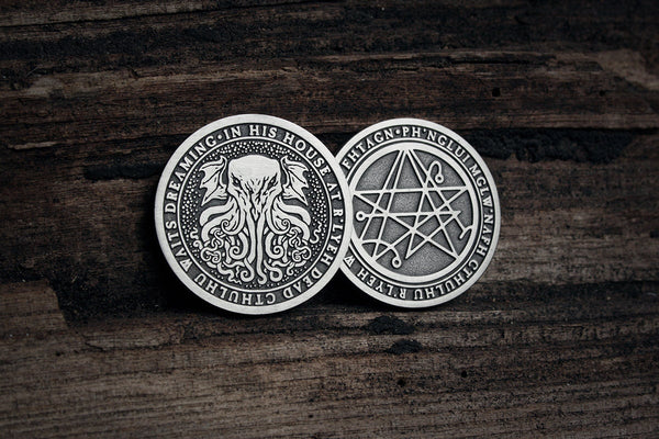 CTHULHU and NECRONOMICON coin - collectible divination flip COIN ...
