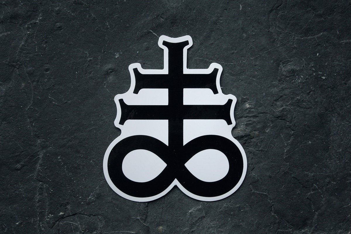 Leviathan cross, shaped - vinyl STICKER – TORVENIUS