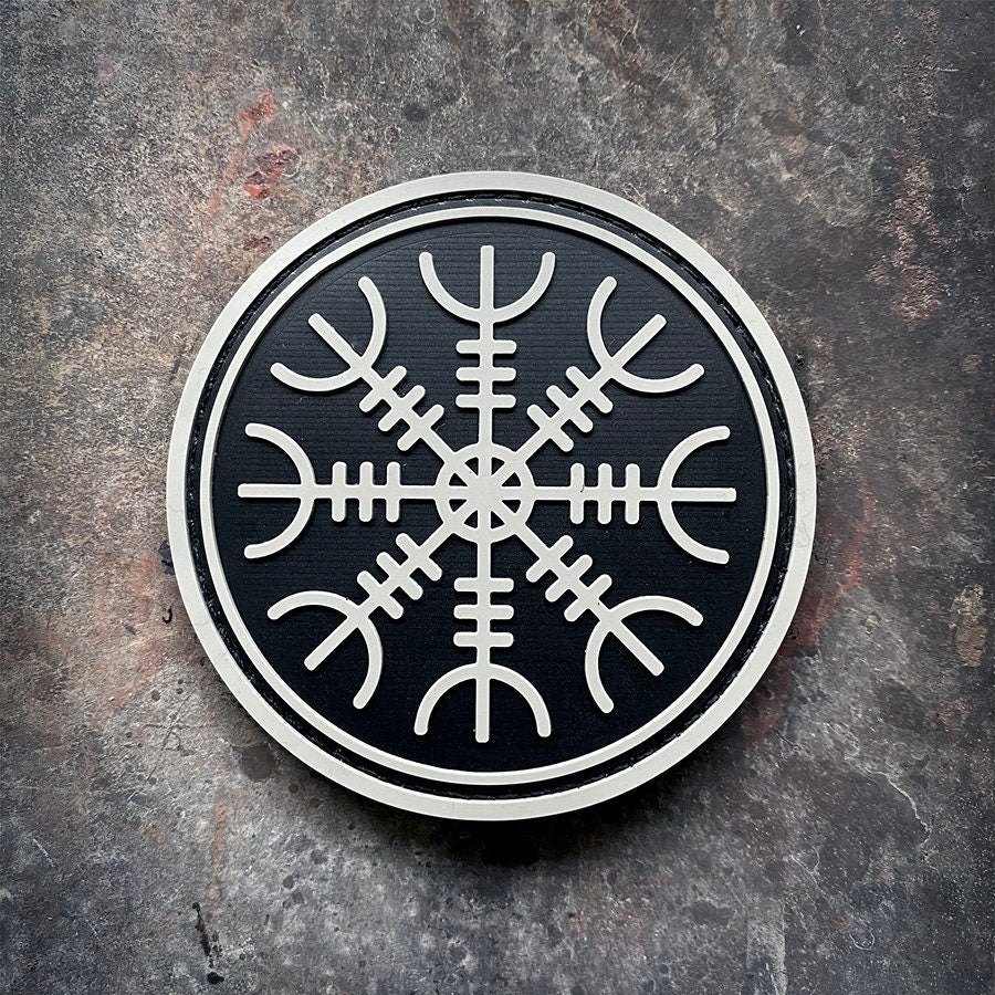 Ægishjálmur, Helm of awe (Aegishjalmr/Aegishjalmur) - PVC rubber PATCH ...
