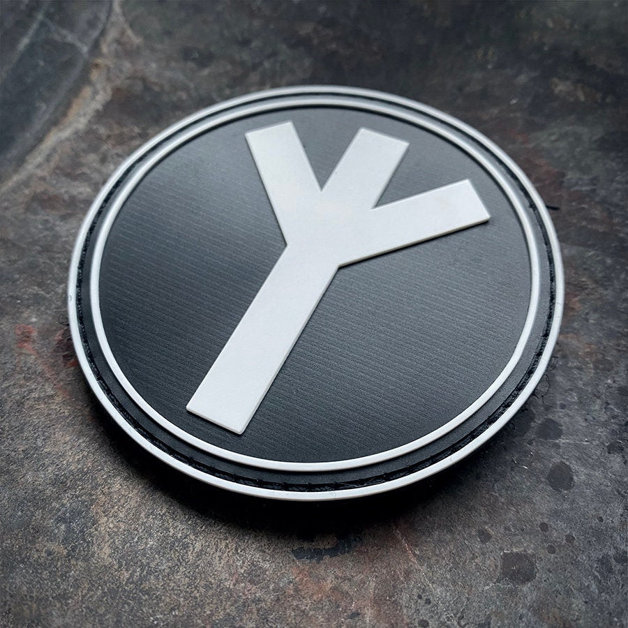 Algiz, AlgiR, elder futhark runes - PVC rubber PATCH – TORVENIUS