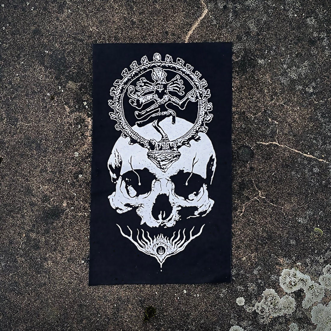 Nataraja Shiva, skull with smoking eyes - BACK PATCH – TORVENIUS