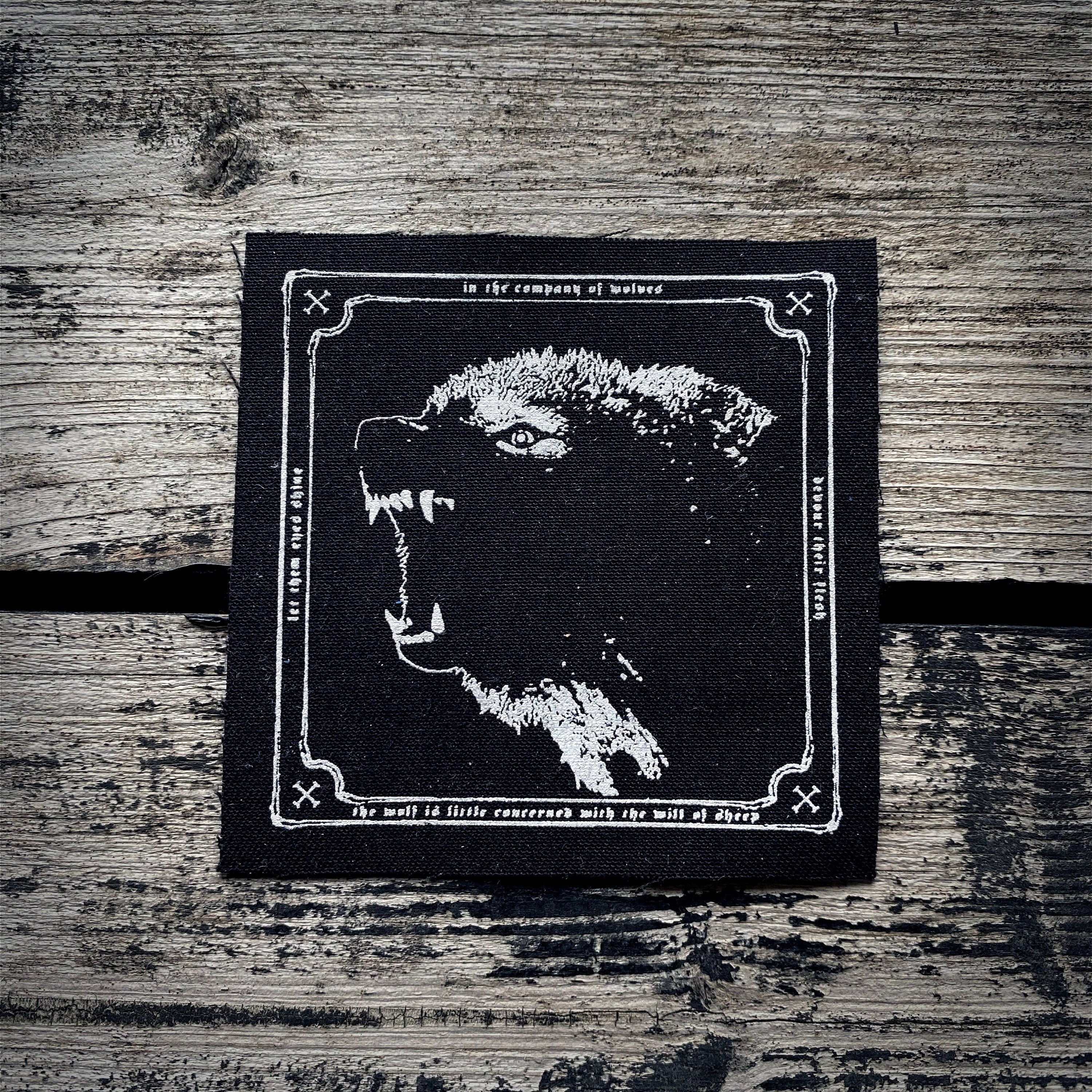 Wolf, square version smaller patch - screen printed PATCH – TORVENIUS