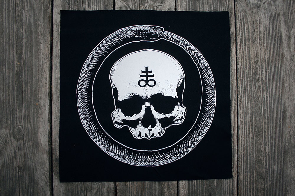 Skull with Leviathan cross and Ouroboros - BACK PATCH – TORVENIUS