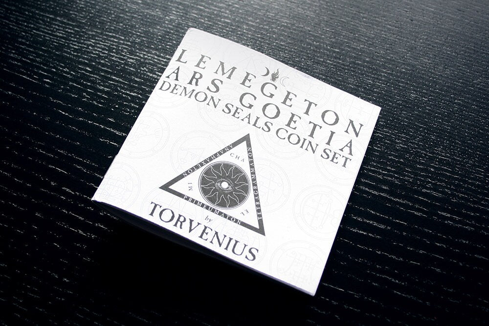 Ars Goetia, demon seals / sigils coins, wooden altar piece - COIN SET ...